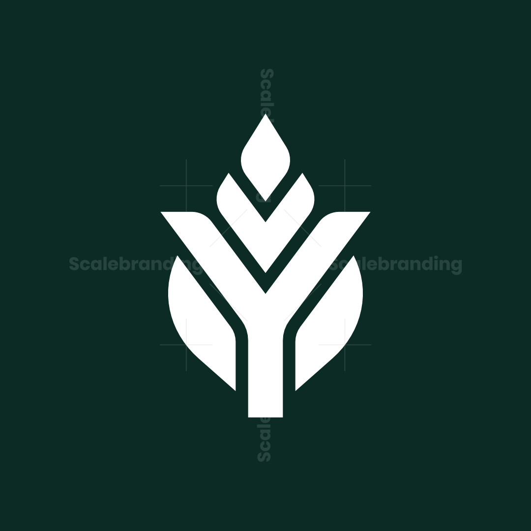 Letter Y leaf logo | Scalebranding