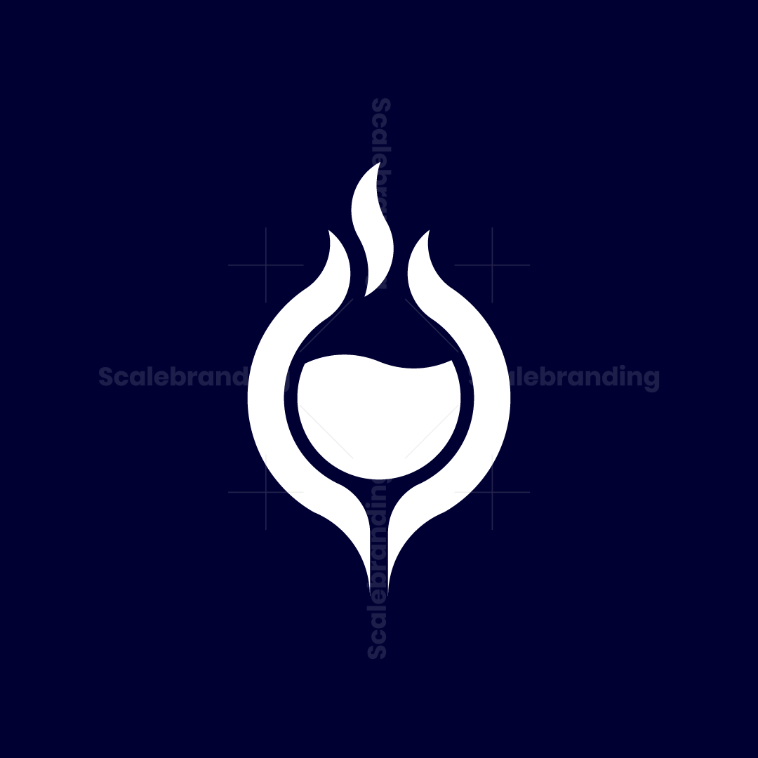 Modern simple abstract unique fire wine logo | Scalebranding