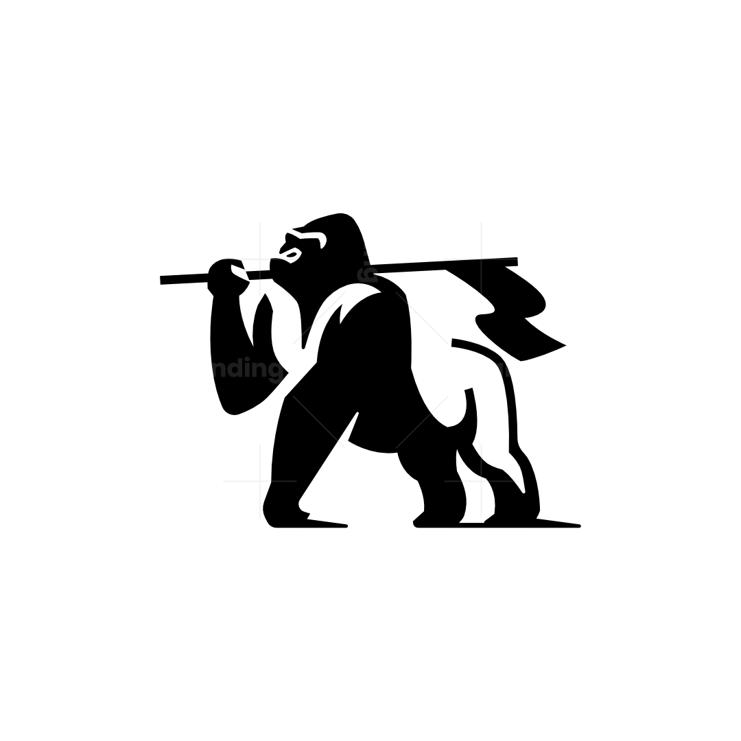Silverback Gorilla With Flag Logo | Scalebranding