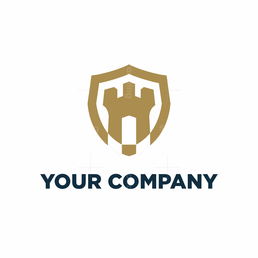 Shield Castle Combination Simple Logo | Scalebranding
