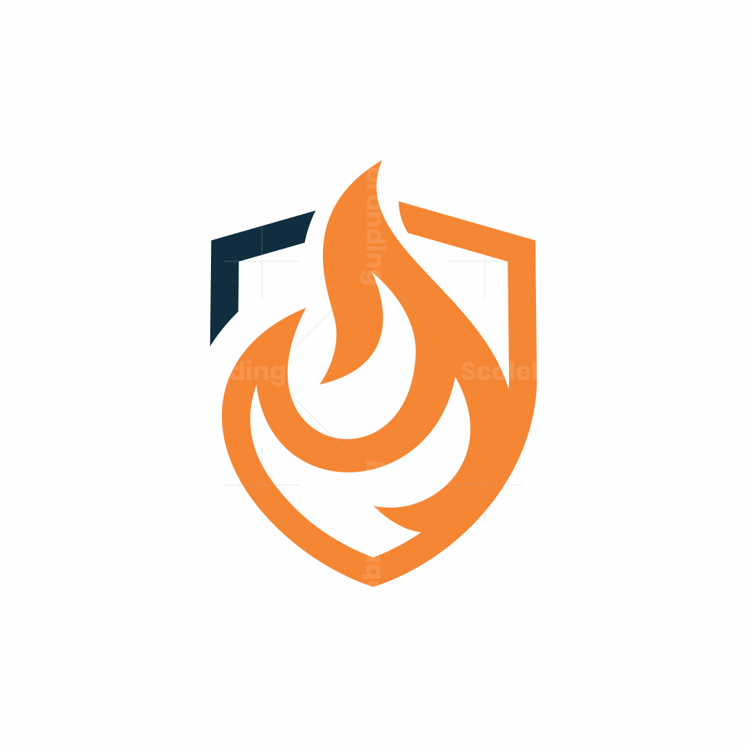Fire Shield Protection Simple Logo | Scalebranding
