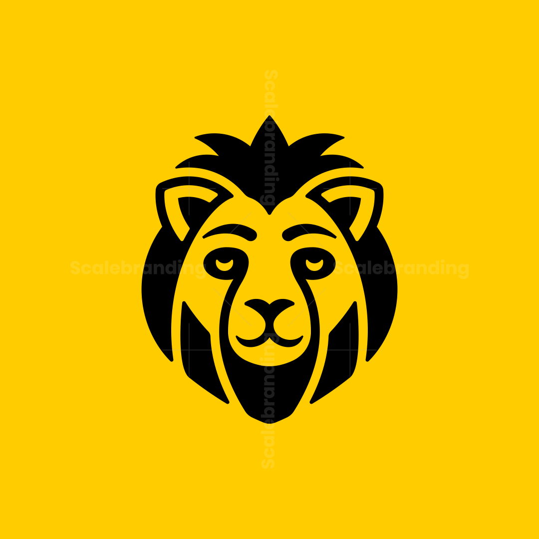 Iconic Cute Playful Lion Head Logo | Scalebranding