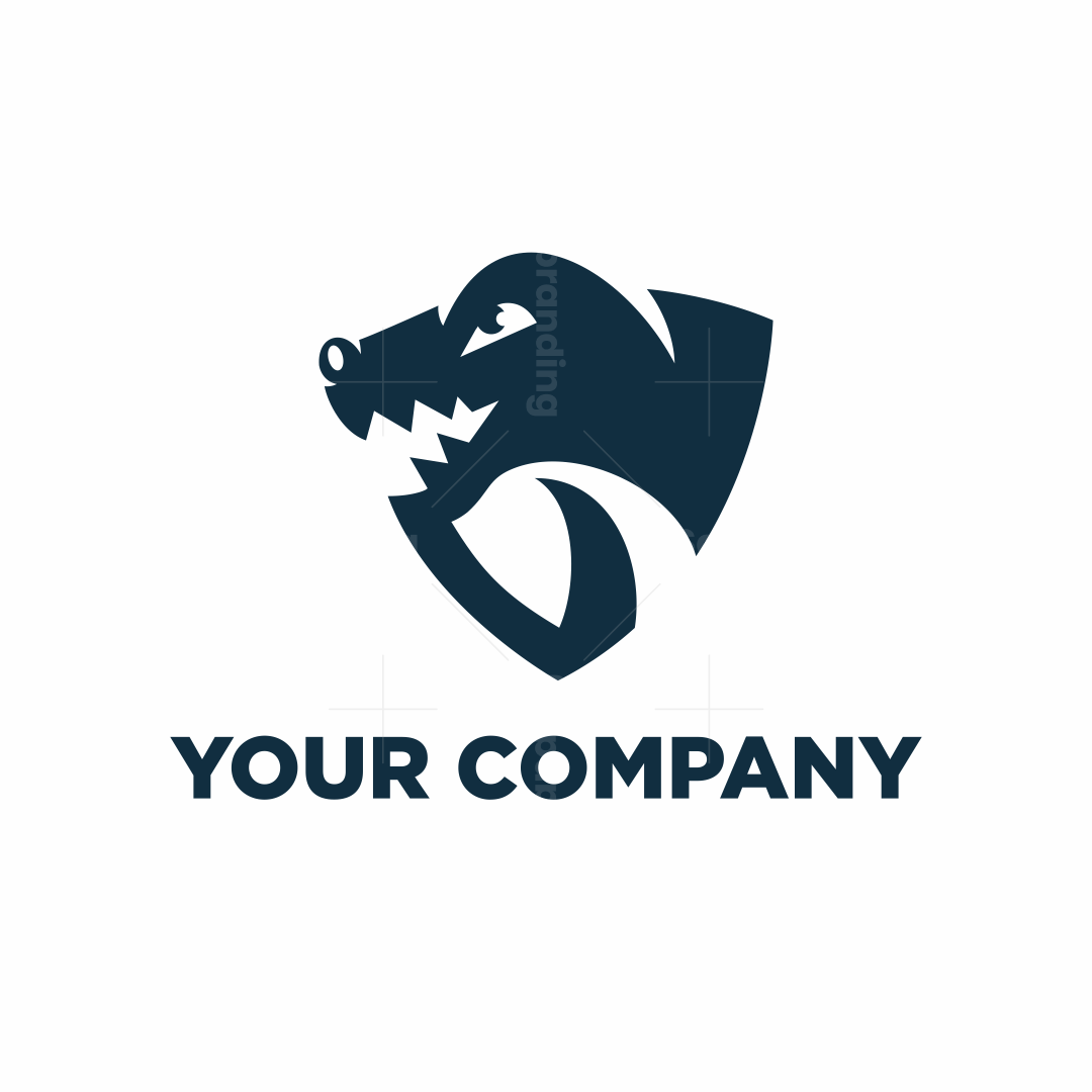 Dino Shield Simple Logo Combination | Scalebranding