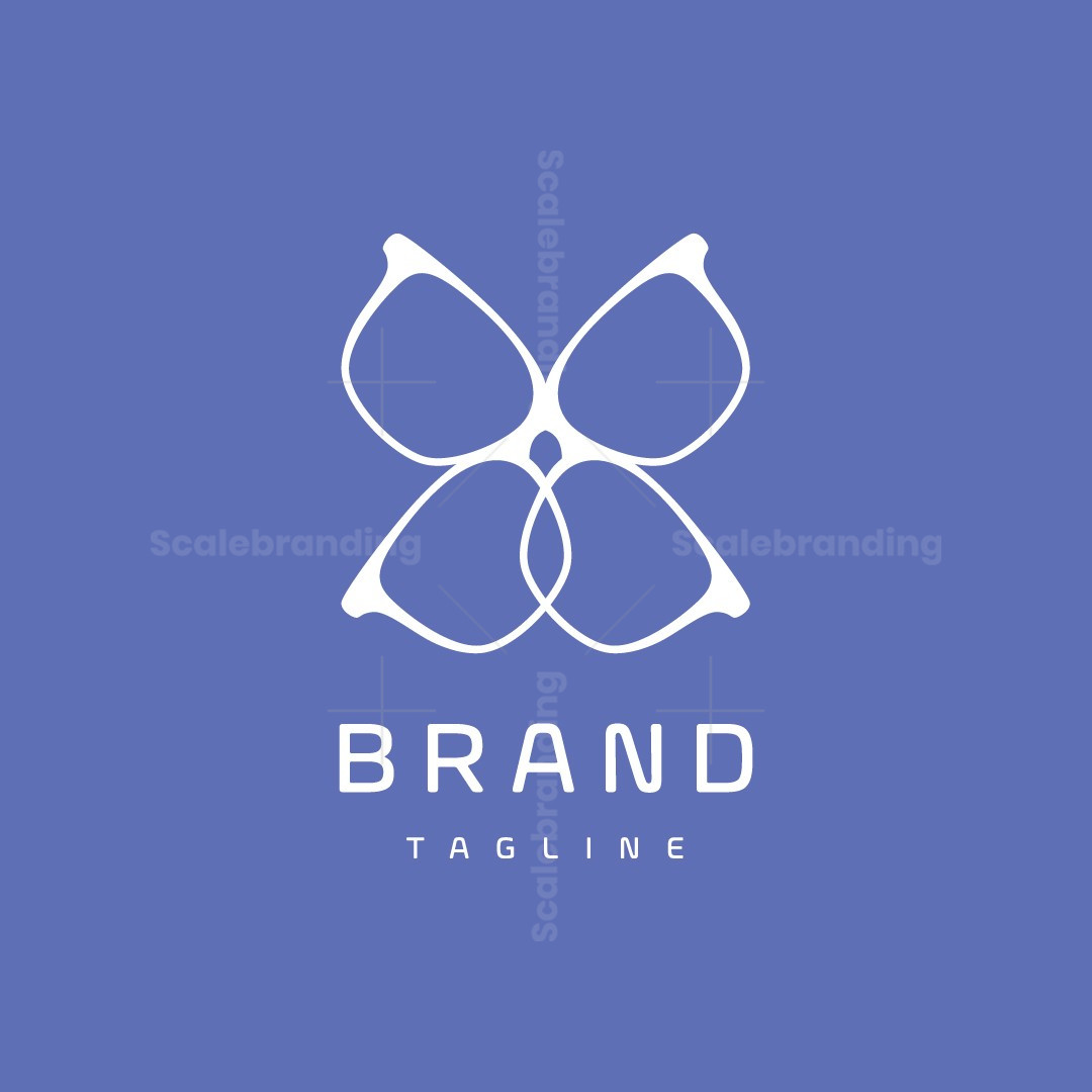 Eyewear Butterfly Glasses Logo | Scalebranding