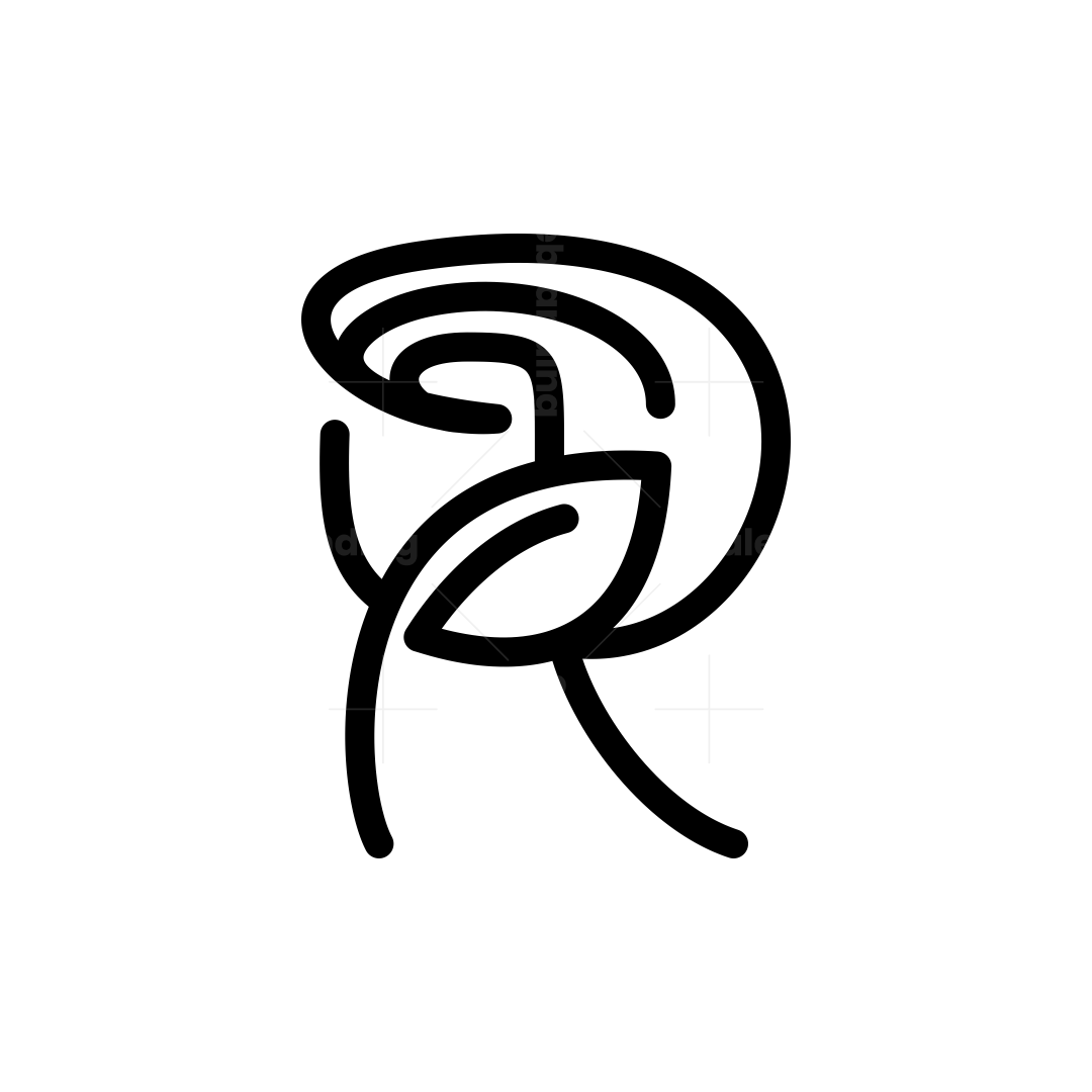 Abstract Letter R Rose Logo | Scalebranding
