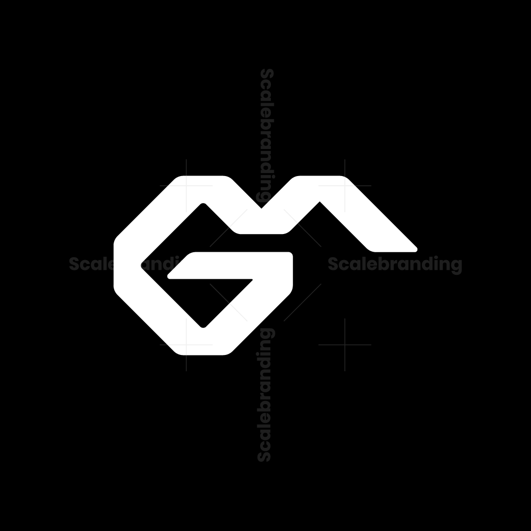 Initials EW or GM Monogram Logo | Scalebranding