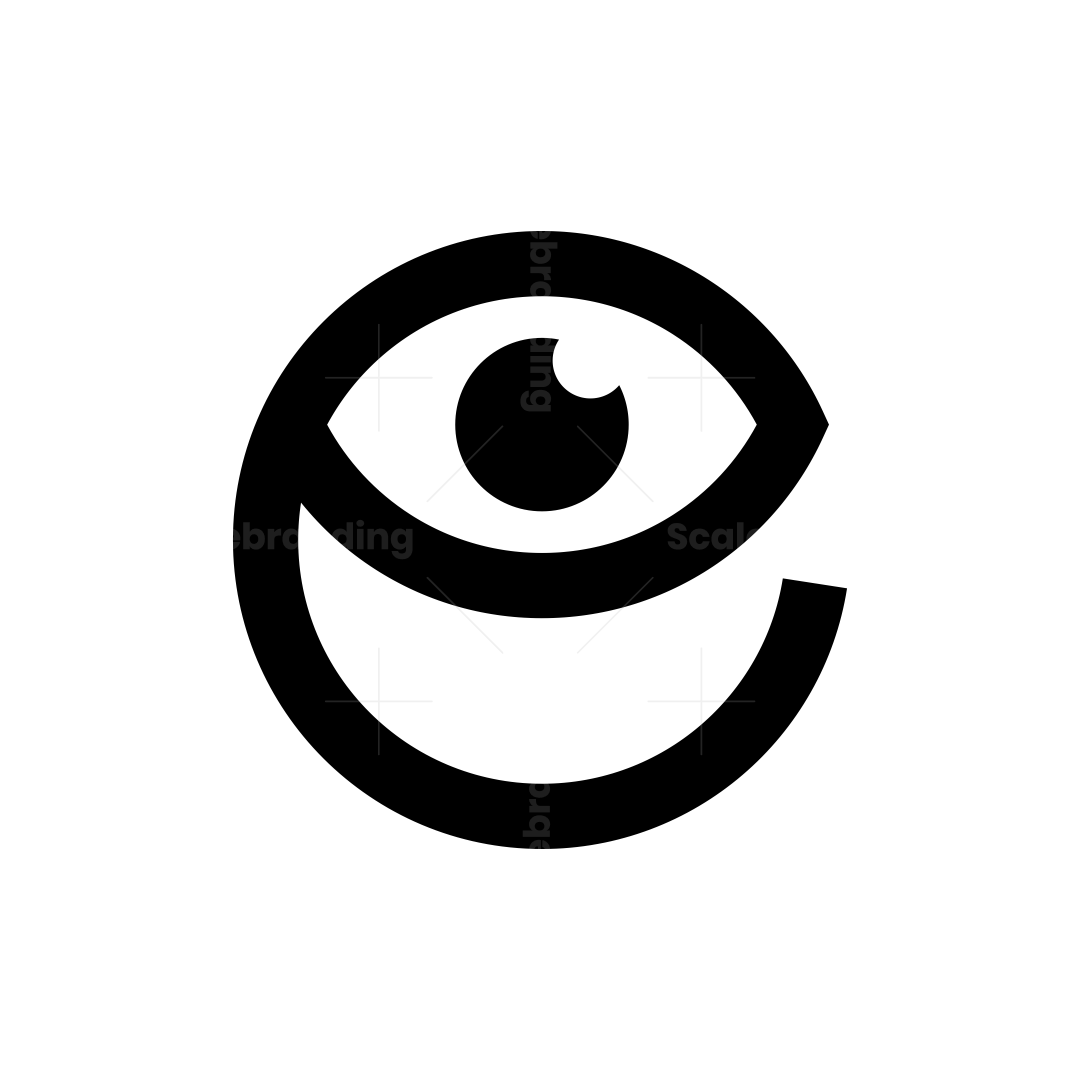 Initial Letter E Eye logo | Scalebranding