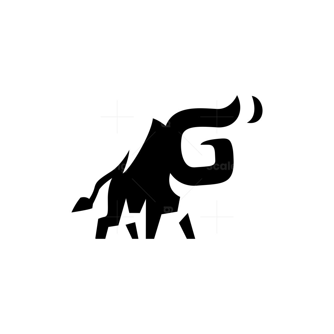 Strong G Letter Bull Logo | Scalebranding