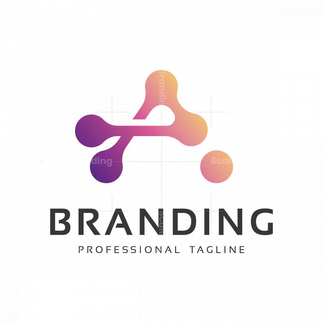 Abstract A Letter Tech Logo | Scalebranding
