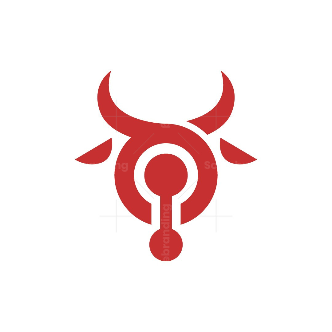Abstract Connect Bull Logo | Scalebranding