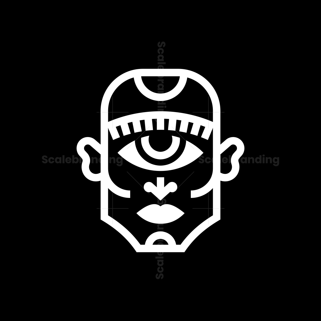 Abstract Cyclops Face Logo Design | Scalebranding