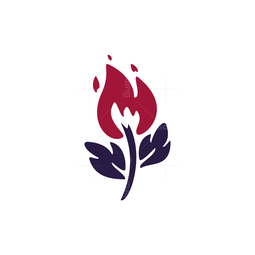 Abstract Flame Flower modern logo | Scalebranding