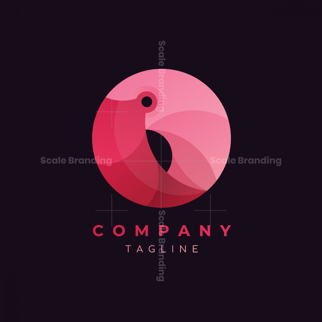 Abstract Flamingo Logo | Scalebranding