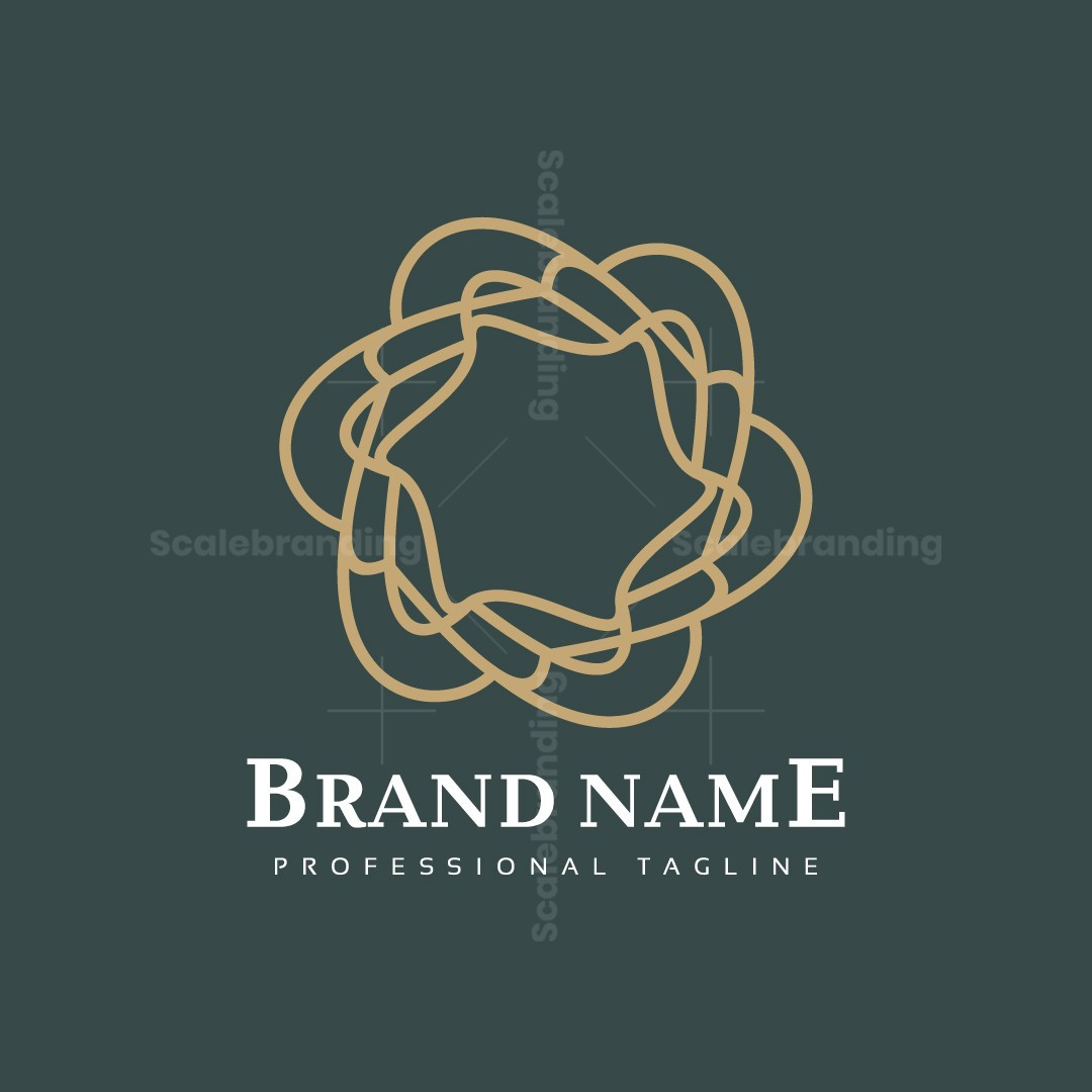 Abstract Golden Line Logo | Scalebranding