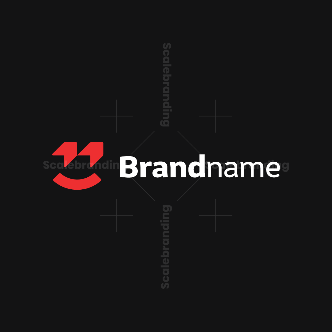 Abstract Happy Face Arrow Logo | Scalebranding