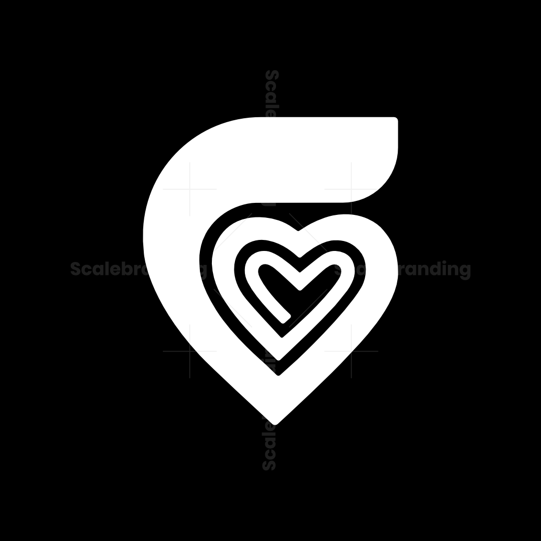 Abstract letter G love logo | Scalebranding