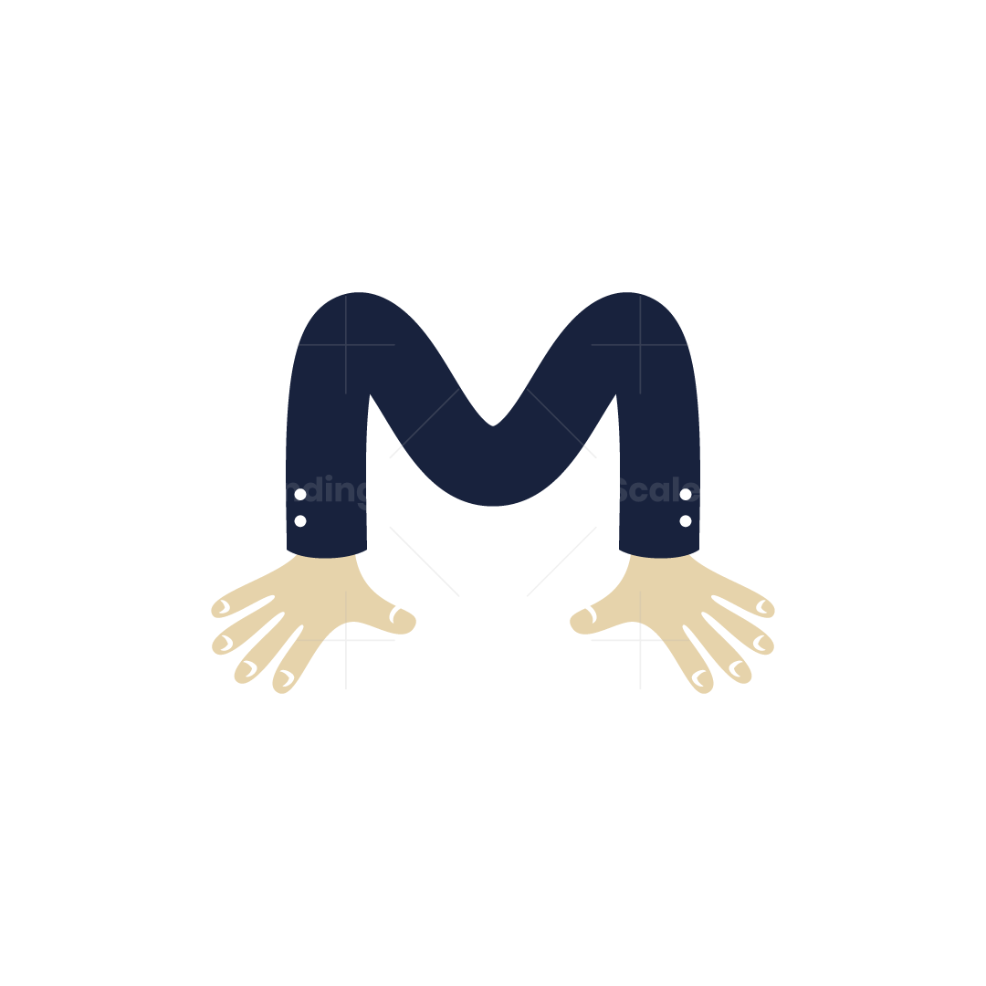 Abstract Letter M Hand Logo | Scalebranding