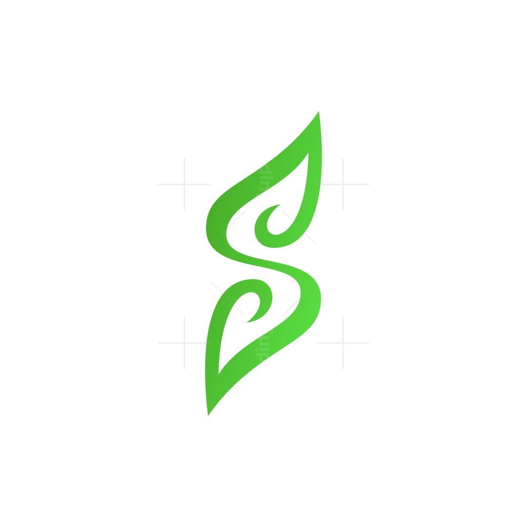 Abstract Letter S Leaf Logo | Scalebranding