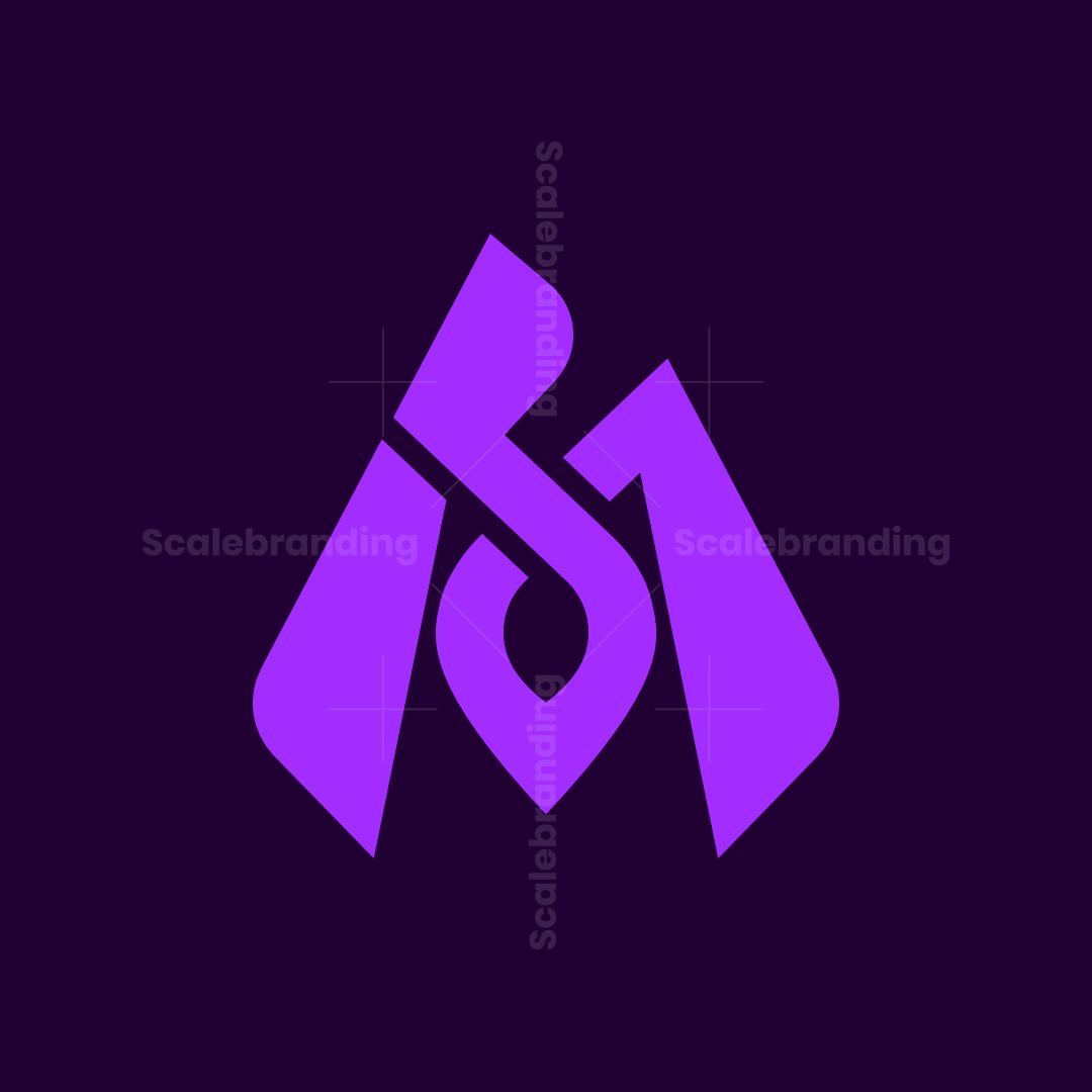 Elegant Abstract Letter M Music Note Logo | Scalebranding
