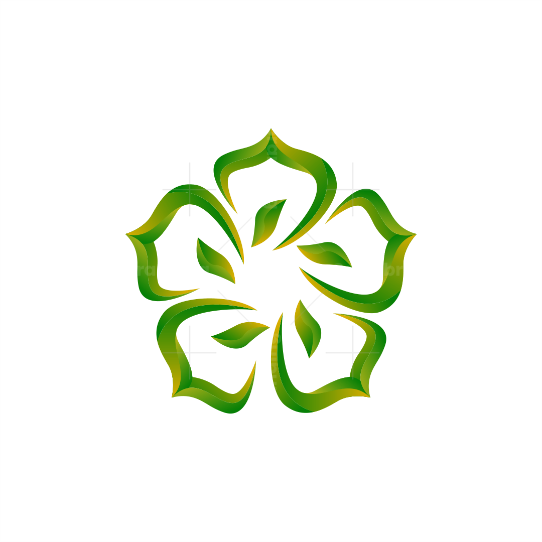 Abstract Pentagon Leaf Logo | Scalebranding