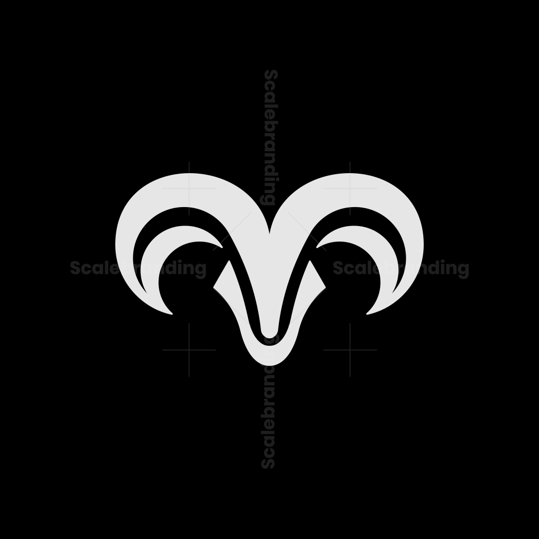 Elegant Abstract Ram Head Logo | Scalebranding