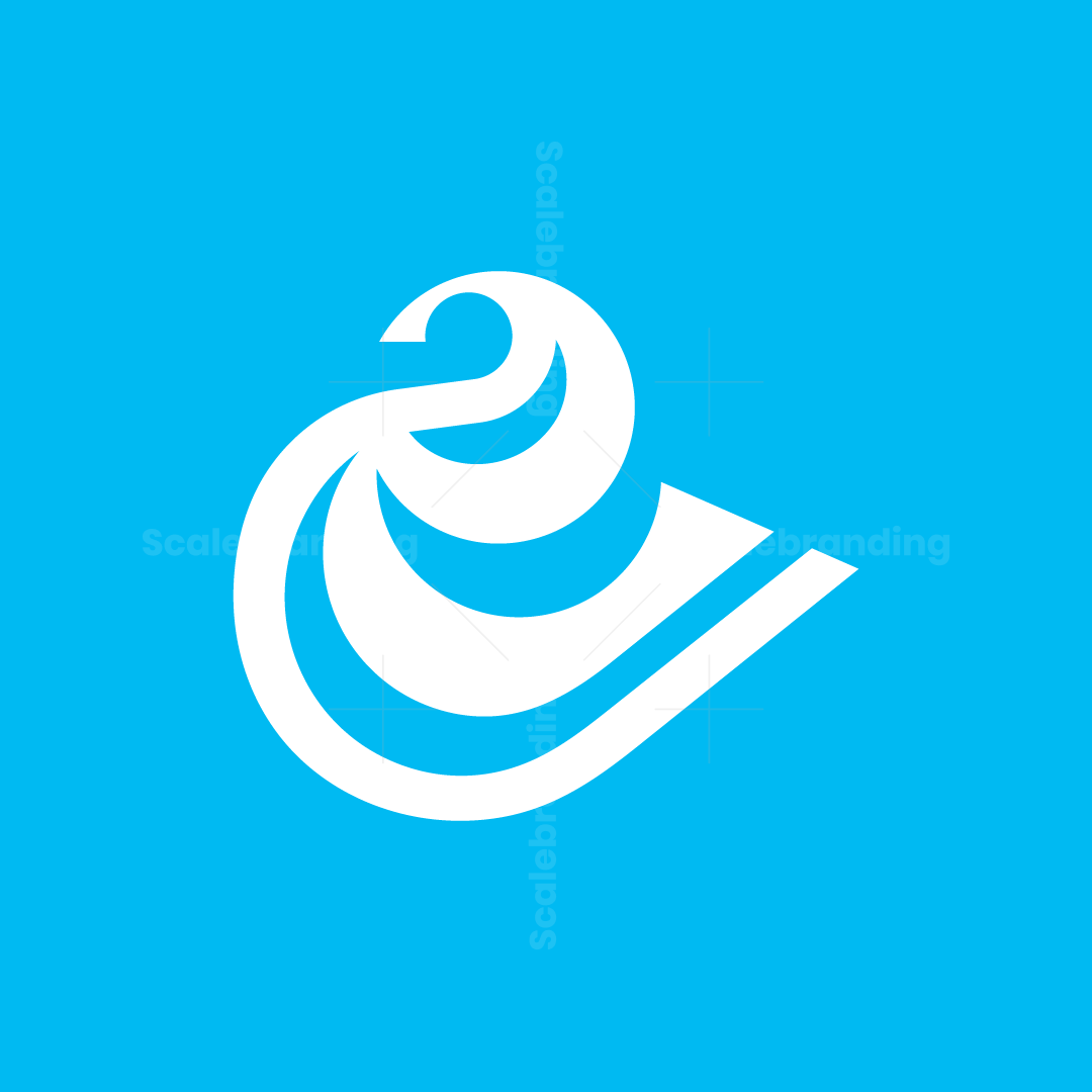 Abstract Swan Bird Water Drop Body Shape logo | Scalebranding