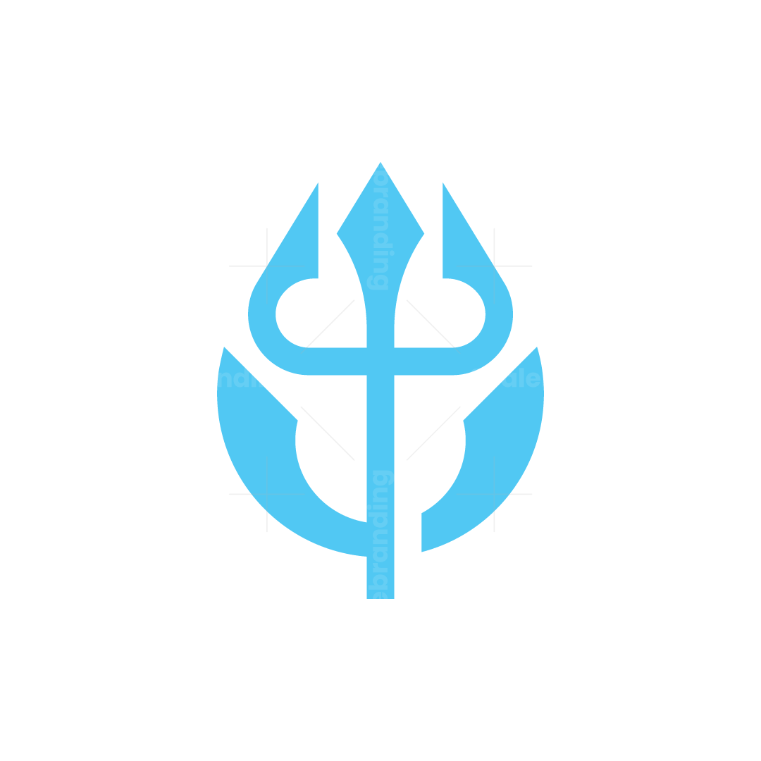 Abstract Trident Water Drop Logo | Scalebranding