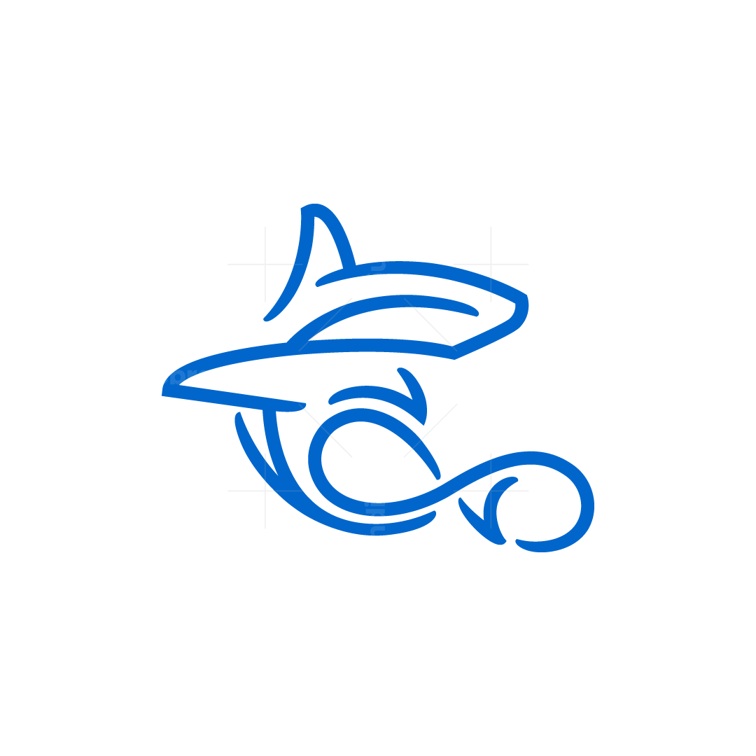 Unlimited Shark Logo Infinity Blue Shark Logo | Scalebranding