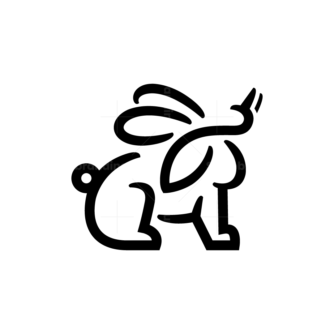 Bee And Bunny Logo Bee And Rabbit Logo | Scalebranding