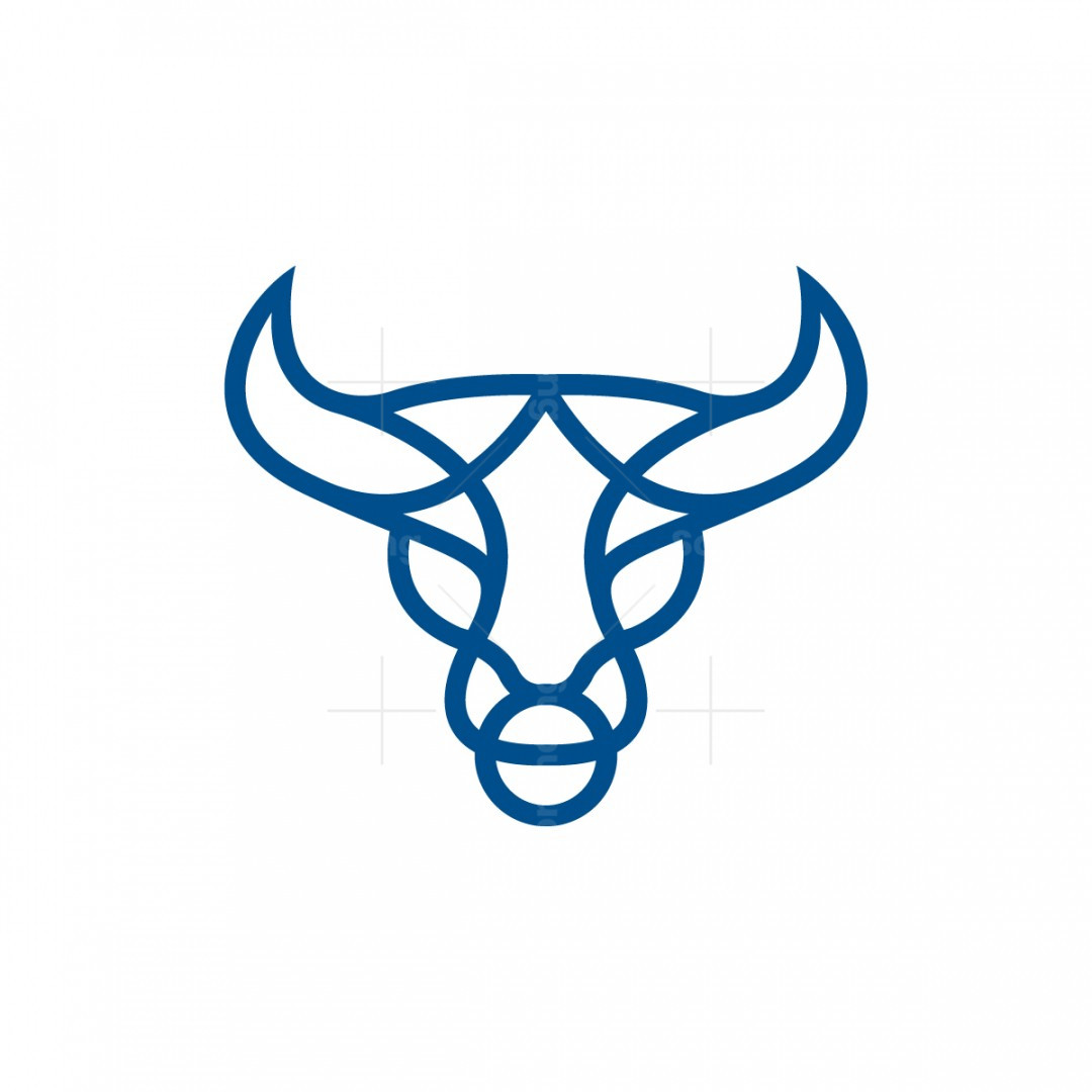 Linear Bull Logo Taurus Logo Bull Head Logo | Scalebranding
