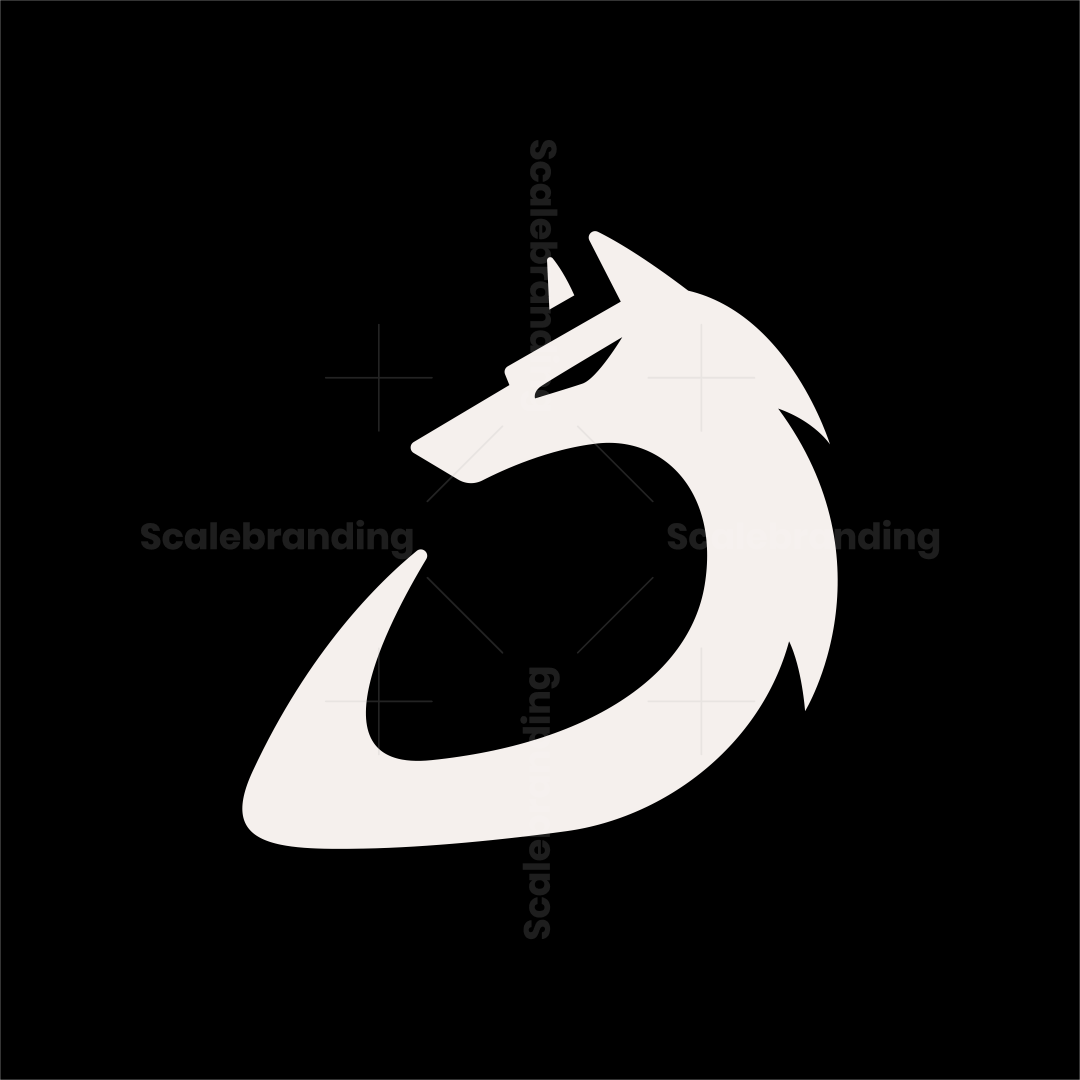Modern D Letter Wolf Logo | Scalebranding