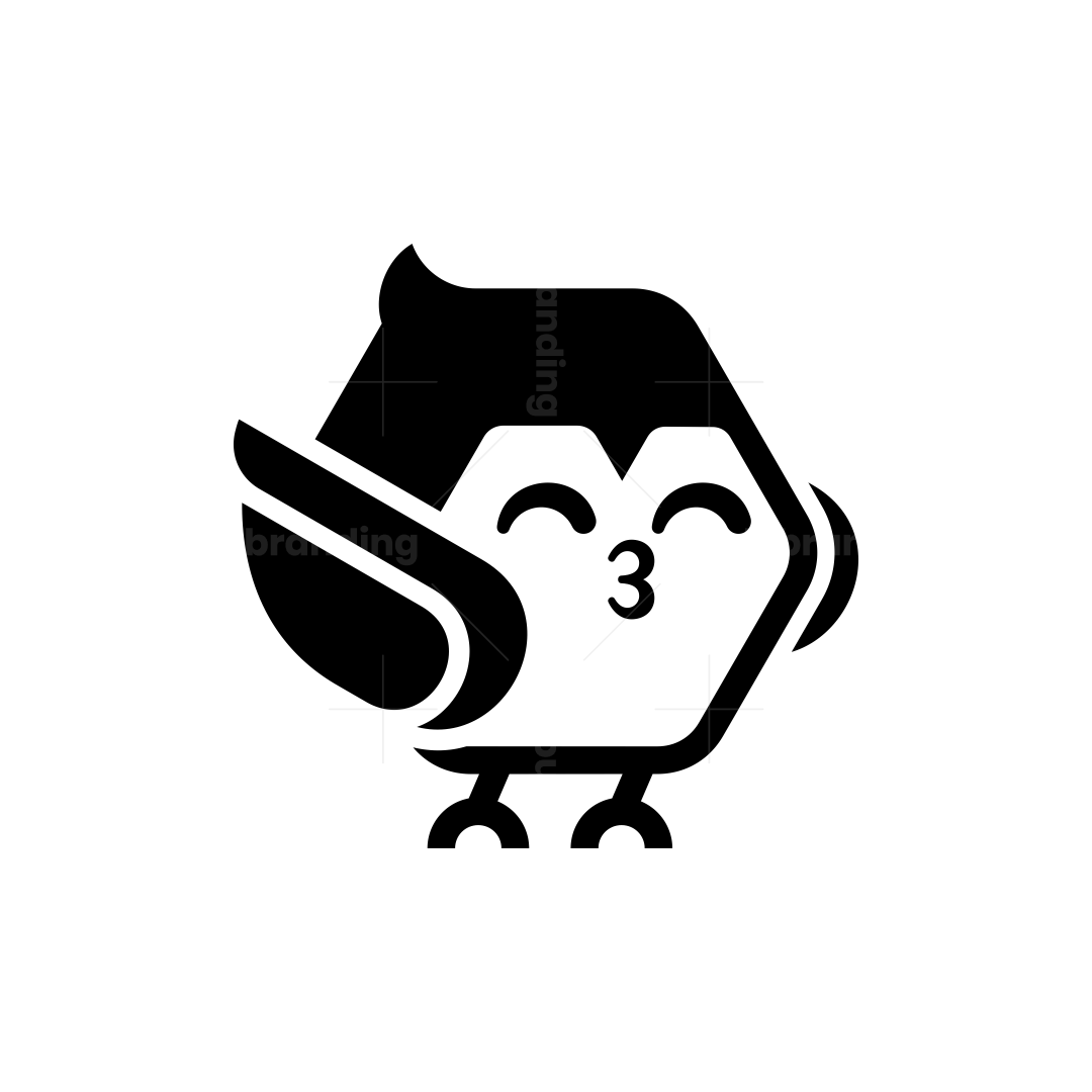 Iconic Cute Hexagon Bird Logo | Scalebranding