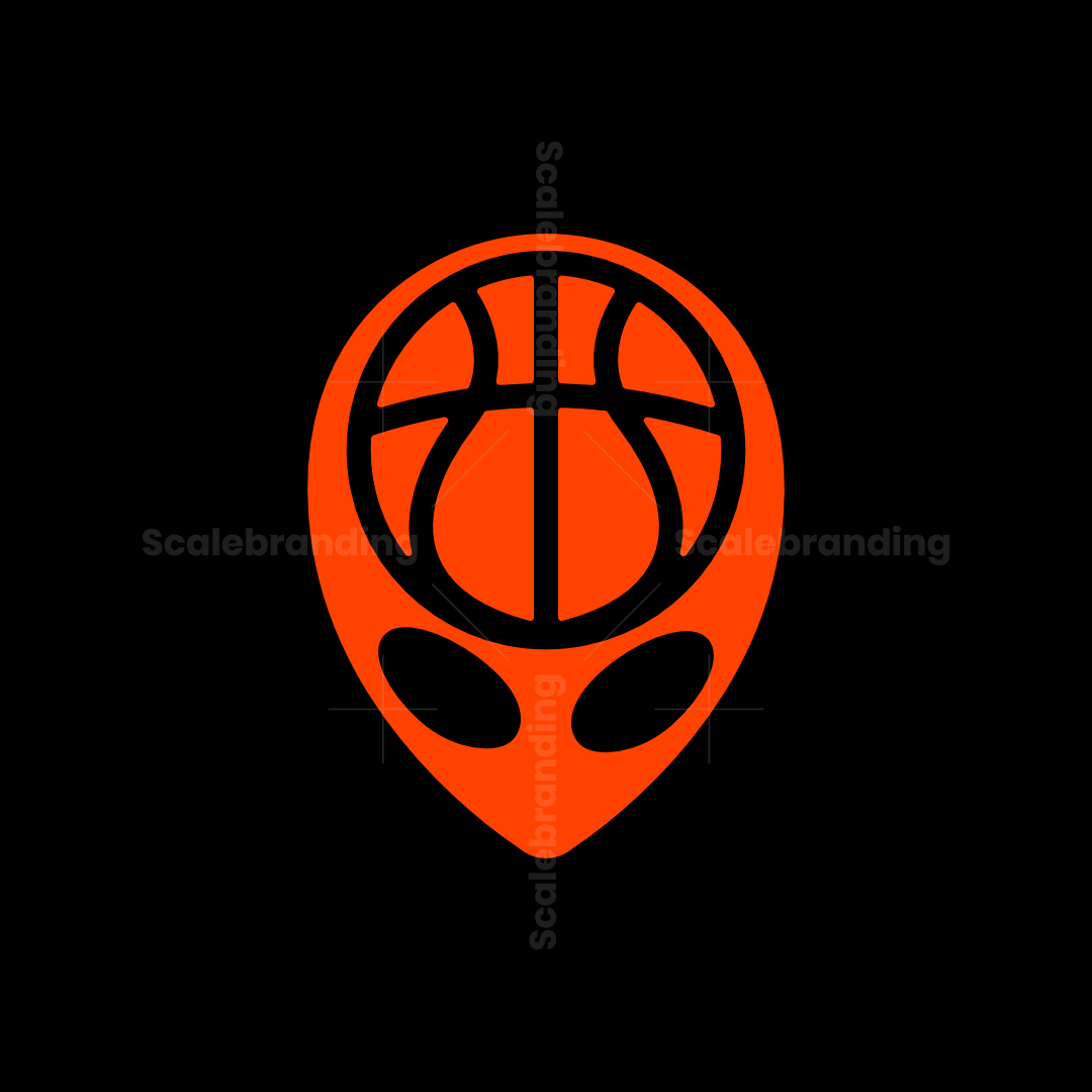 Basketball brain alien head logo | Scalebranding