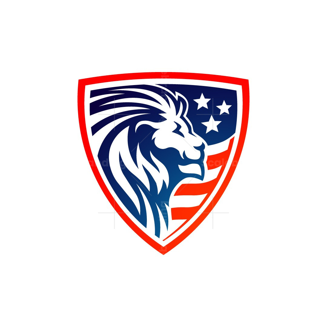 American Flag Lion Logo | Scalebranding