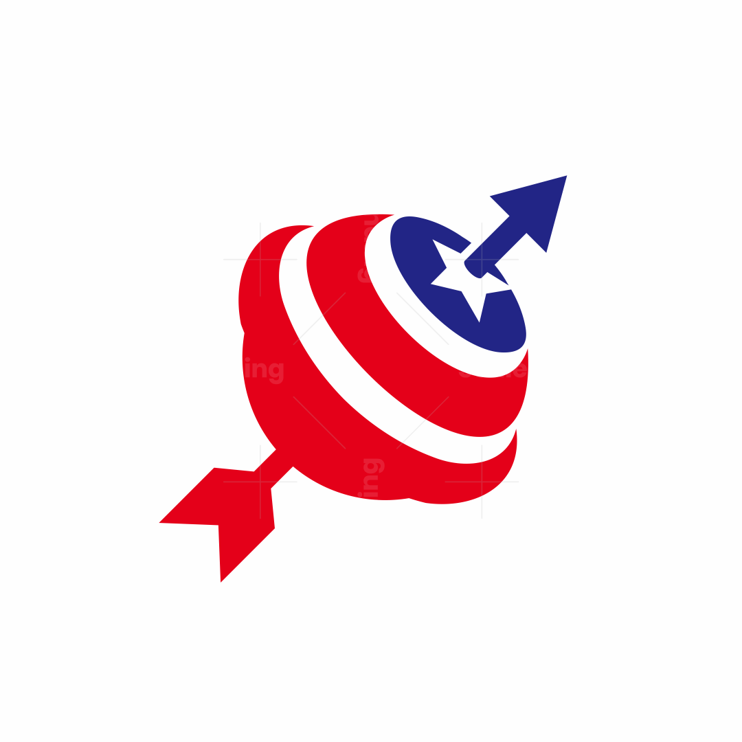 American Target Simple Combination Logo | Scalebranding