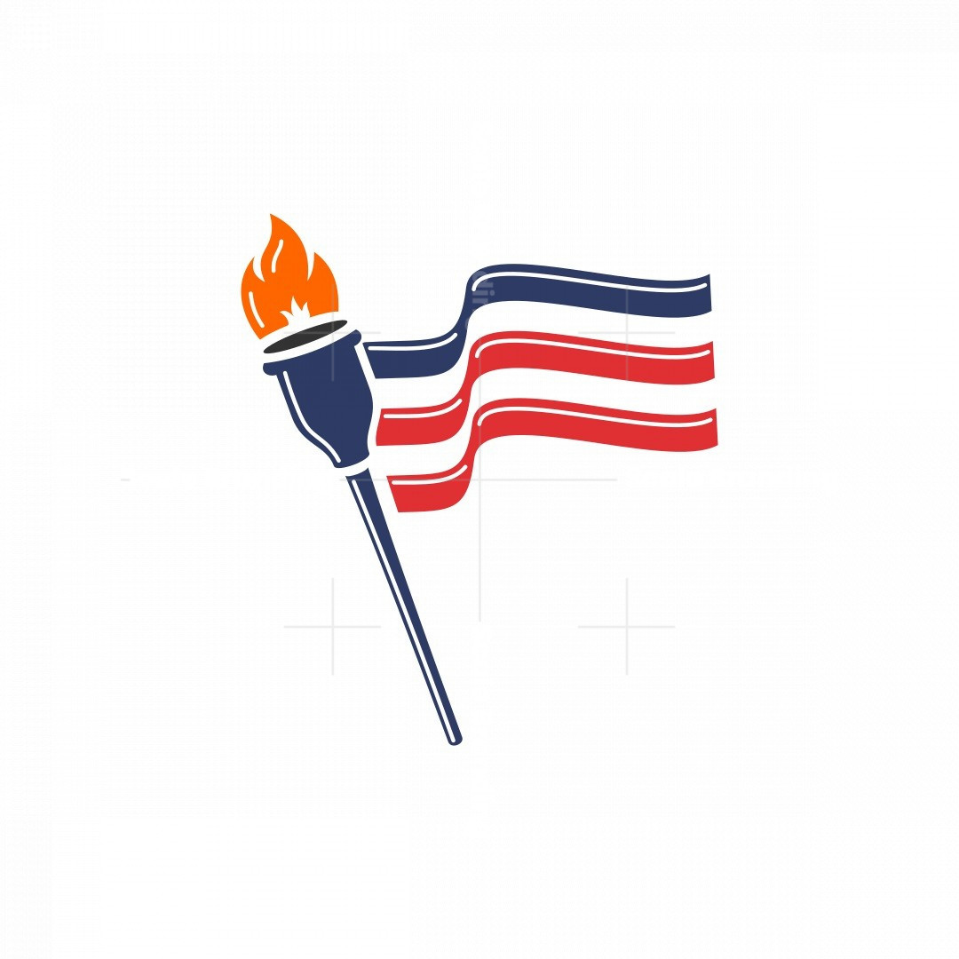 American Torch Flag Logo | Scalebranding