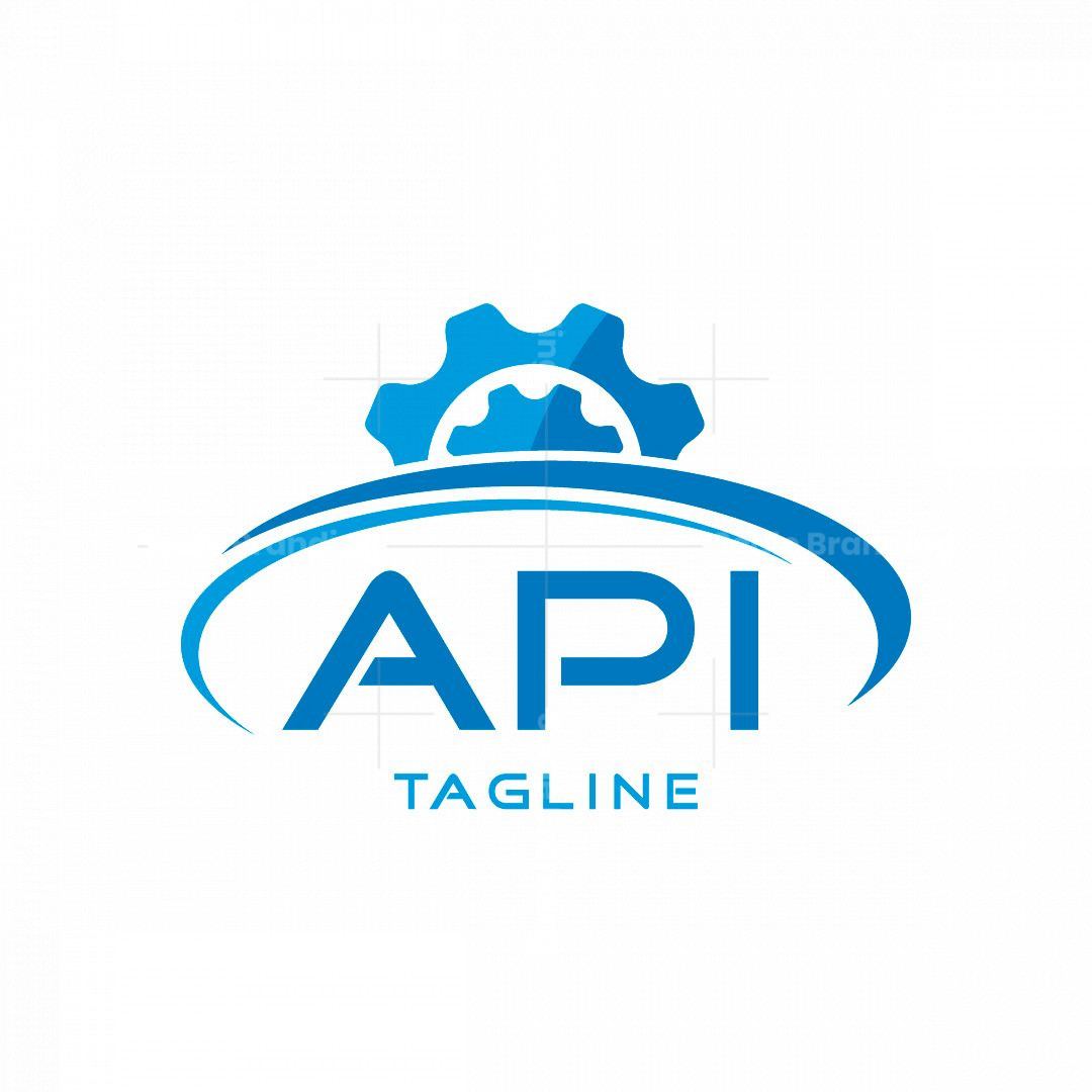Api Digital Technology Gear Logo | Scalebranding
