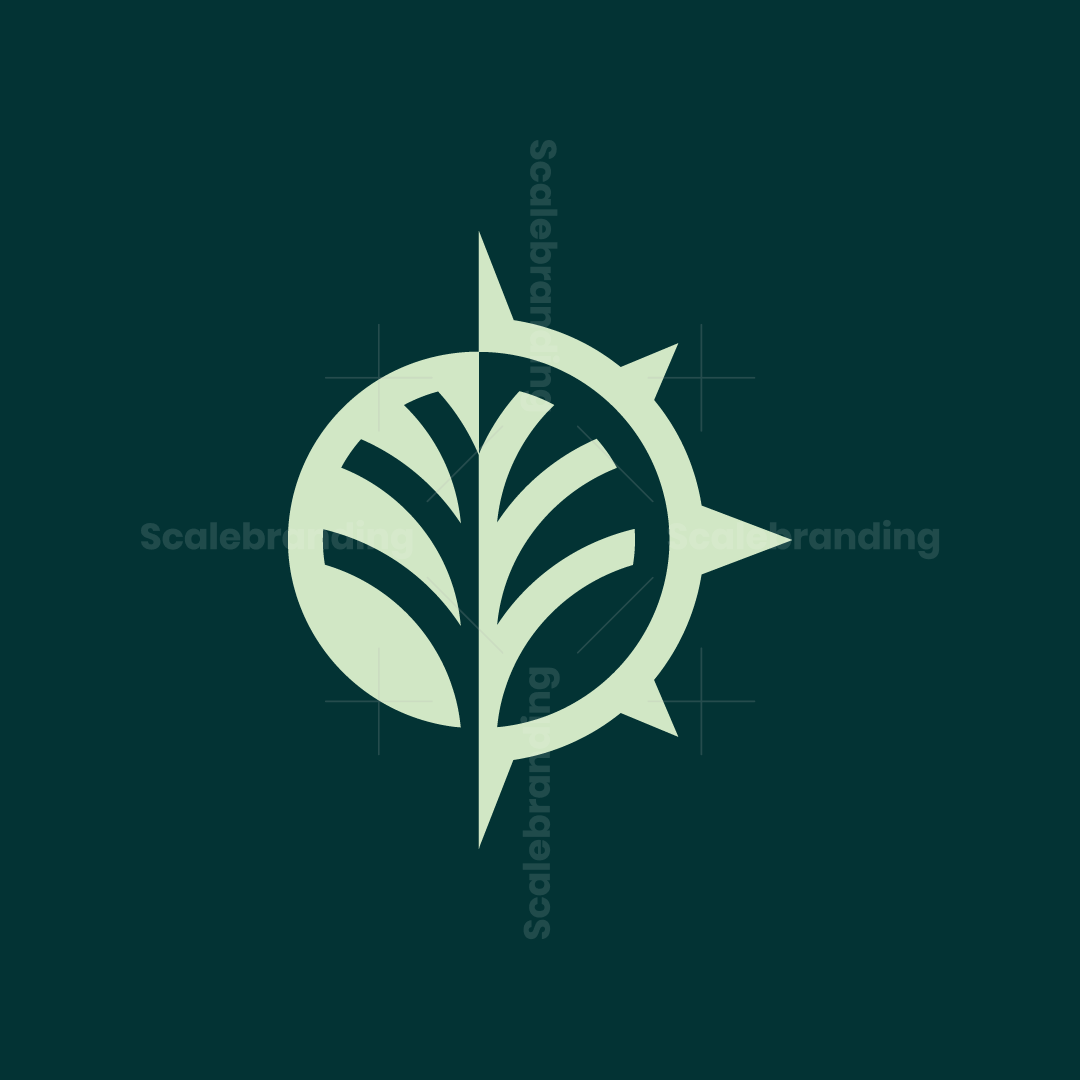 Arrow Compass Tree Nature Logo | Scalebranding