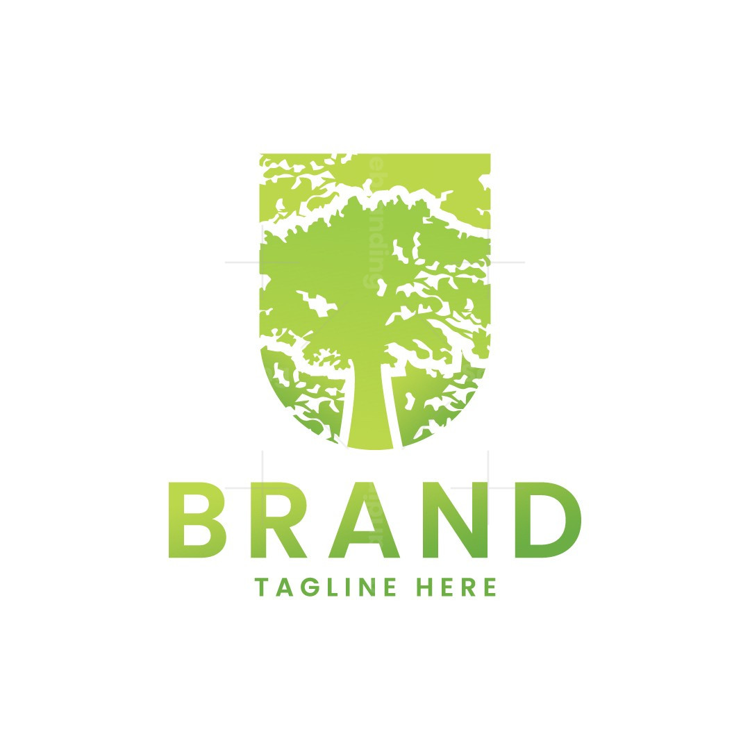 Artistic Tree Shield Logo | Scalebranding