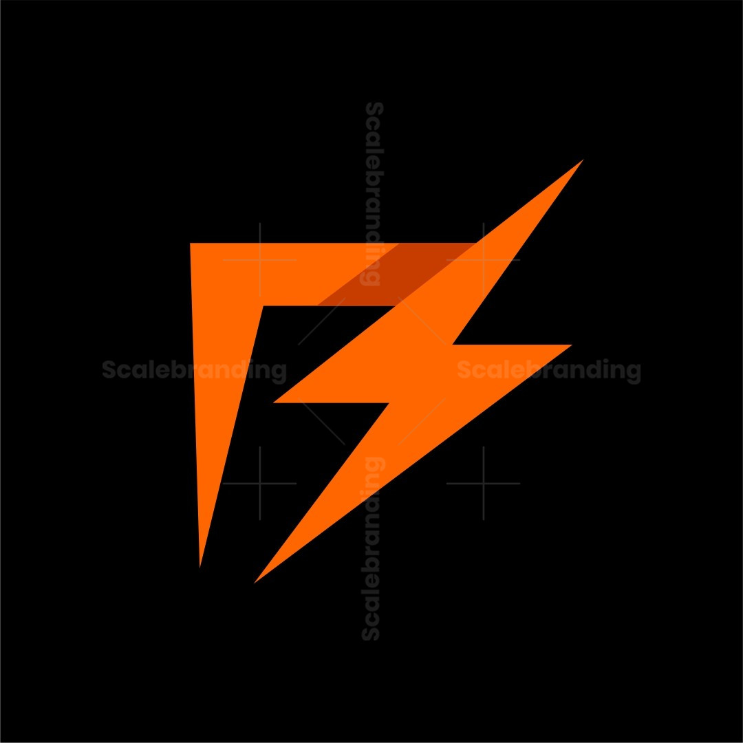 B Letter Energy Bolt Thunder Logo | Scalebranding