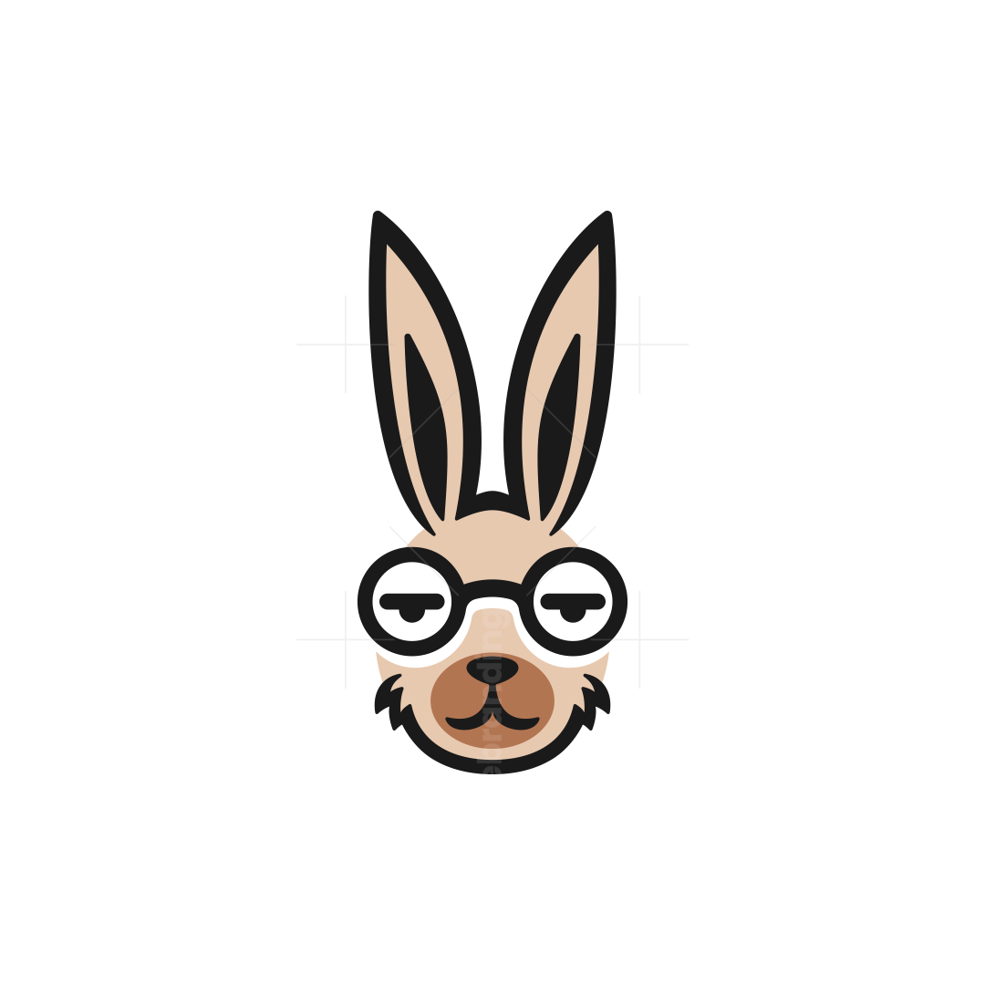 Playful Smart Rabbit Face Logo | Scalebranding