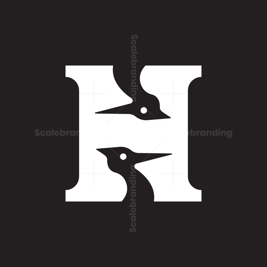 combination of the letter H and heron logo | Scalebranding