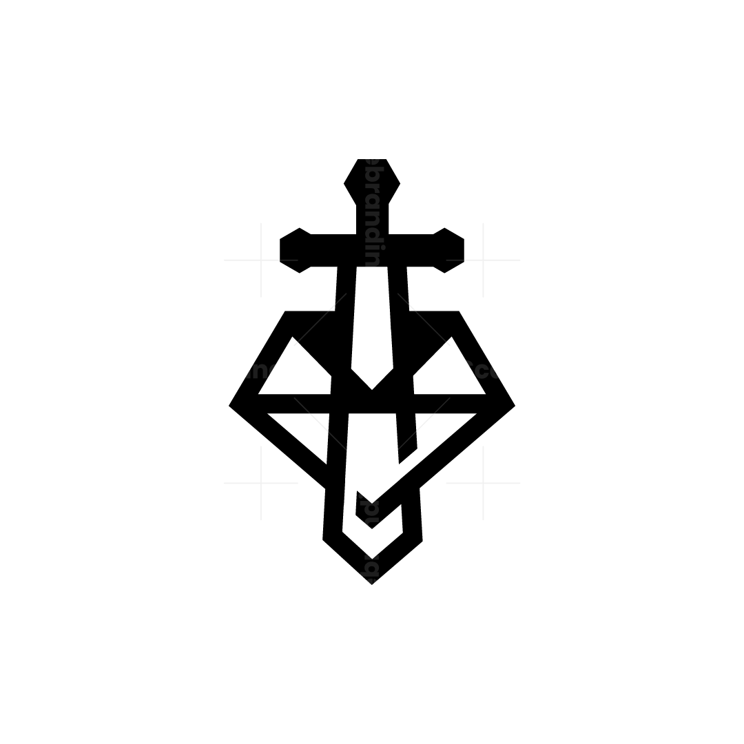 Modern Diamond Sword Unique logo | Scalebranding