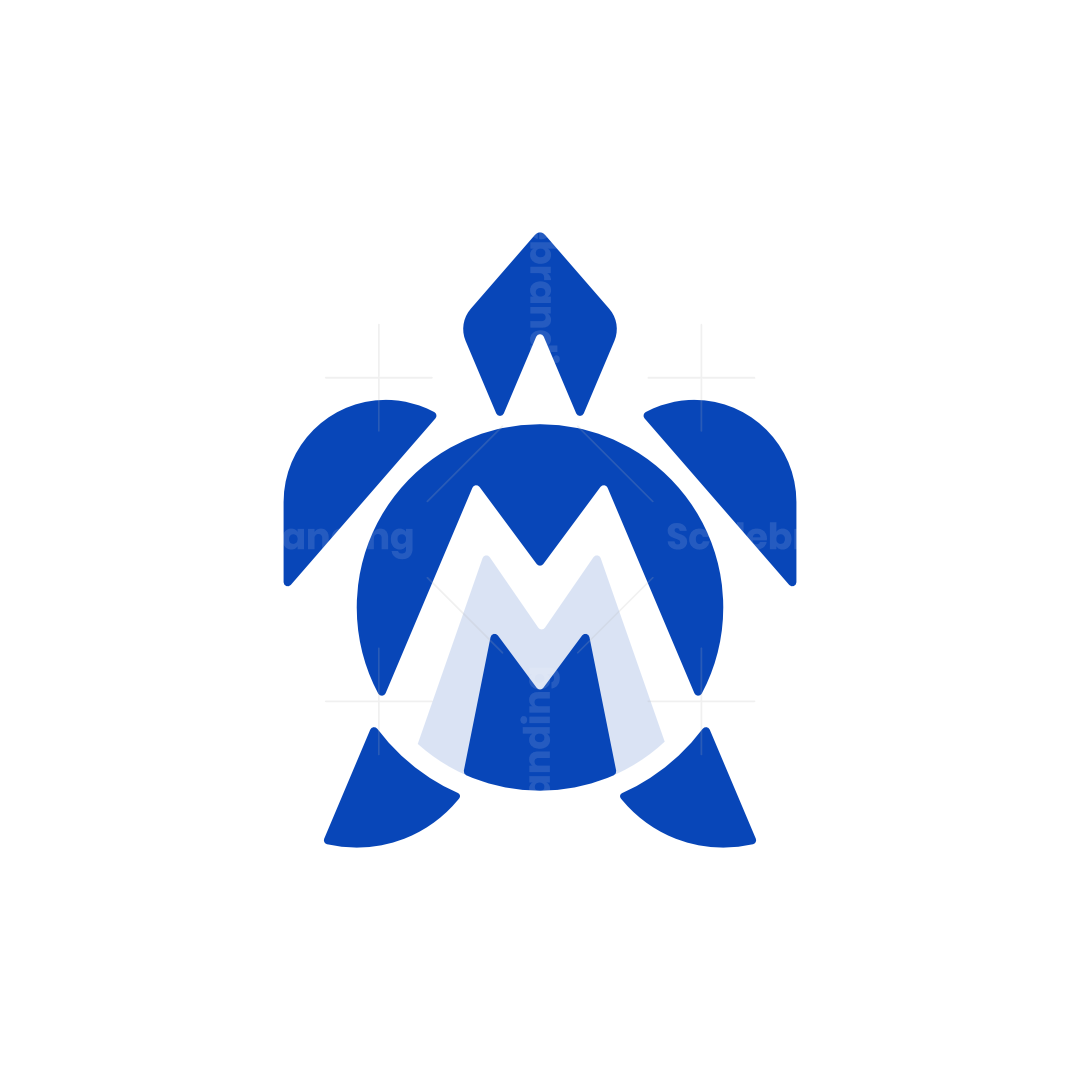 Letter M turtle logo | Scalebranding