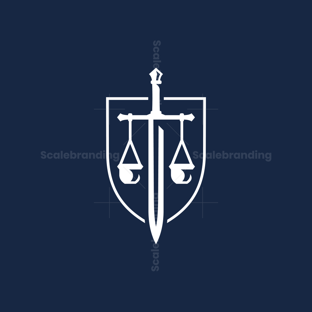Knights Law Sword of Justice logo | Scalebranding