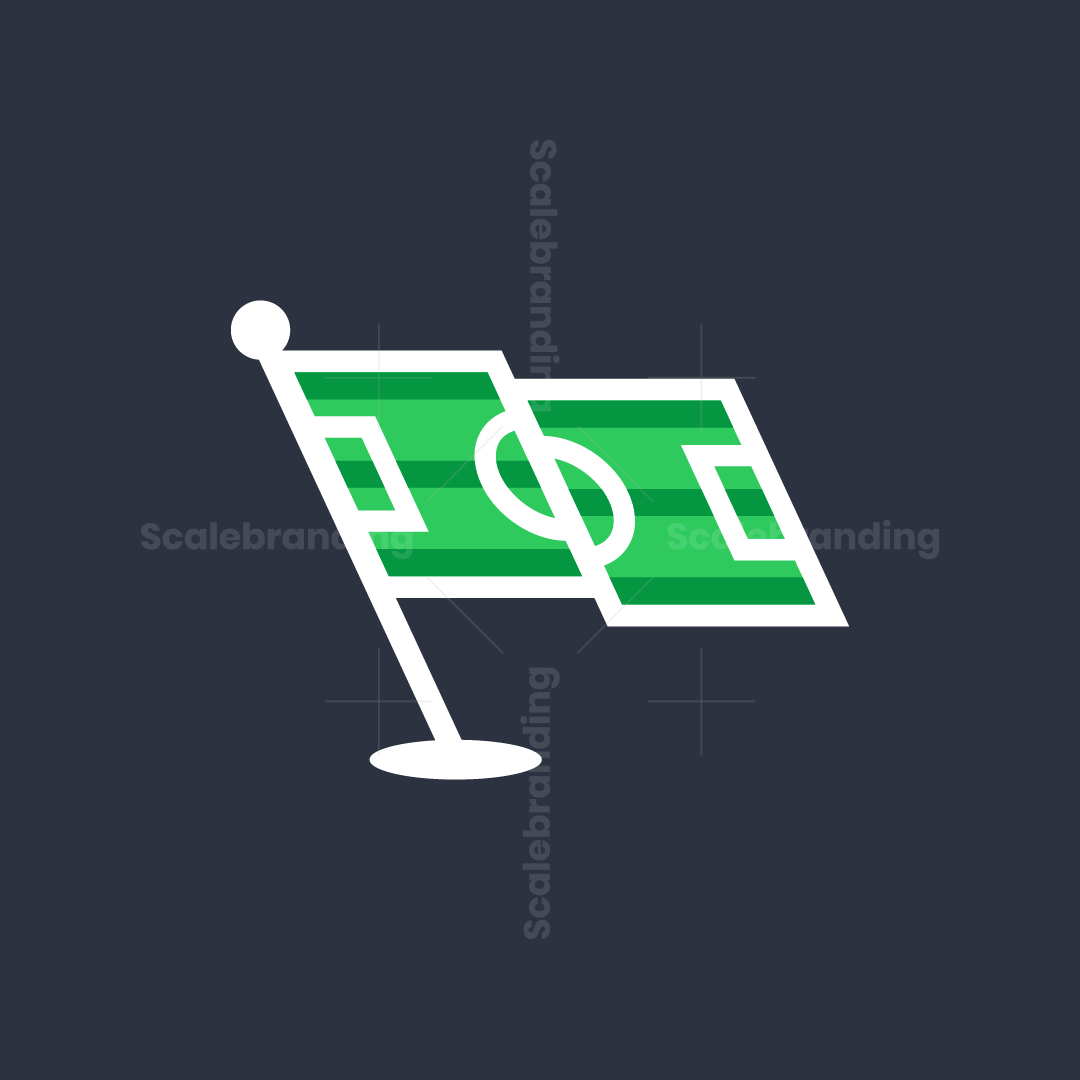 Football Field Flag Simple Logo | Scalebranding