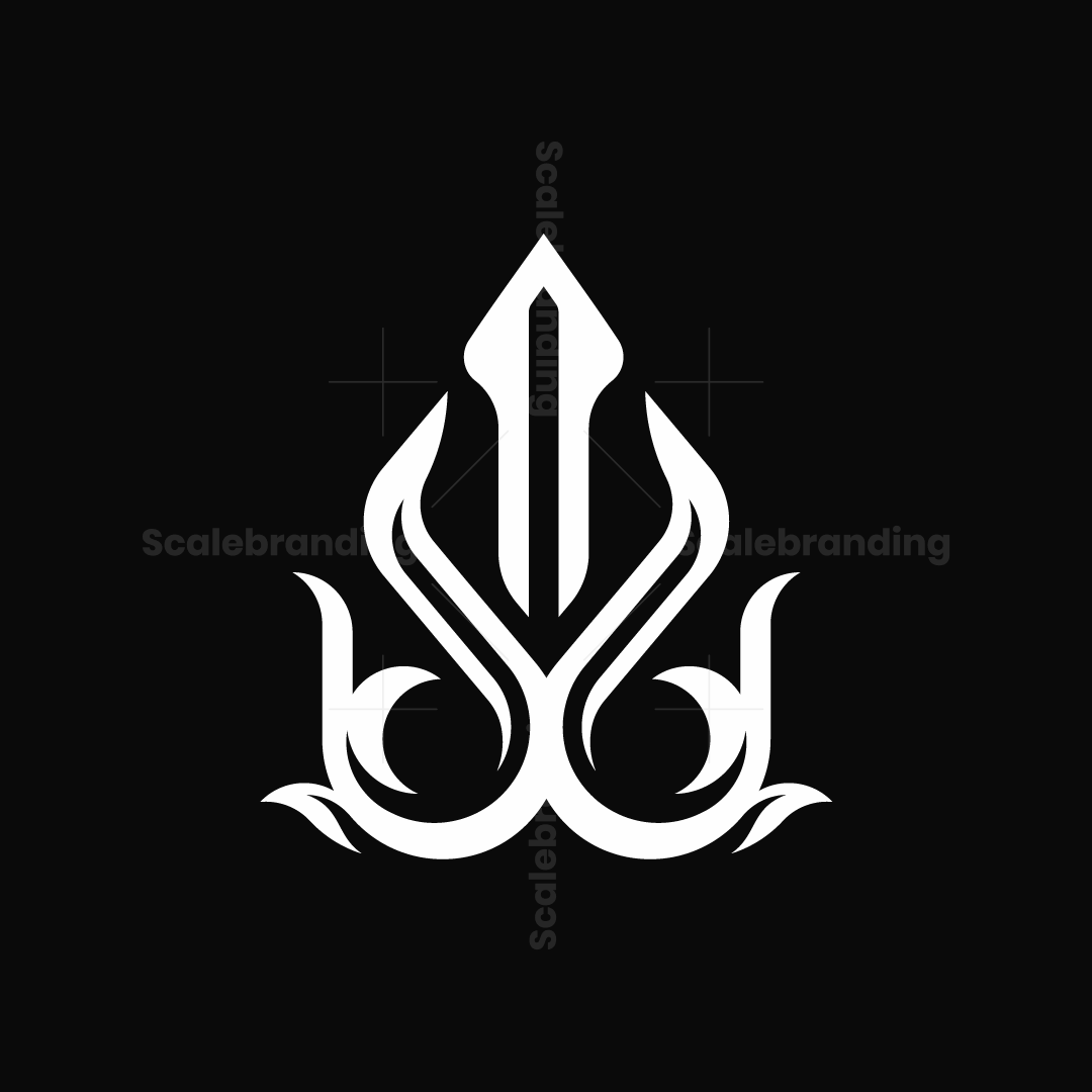 Elegant W Trident Letter Logo | Scalebranding