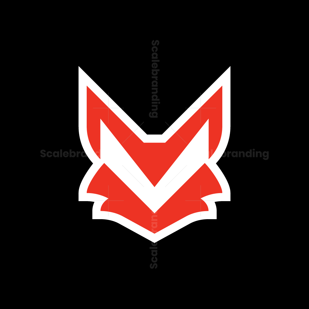 Minimal Letter V Fox Head Logo | Scalebranding