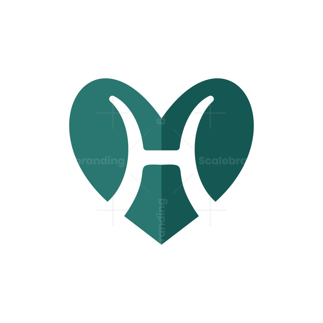 Letter H Heart logo | Scalebranding