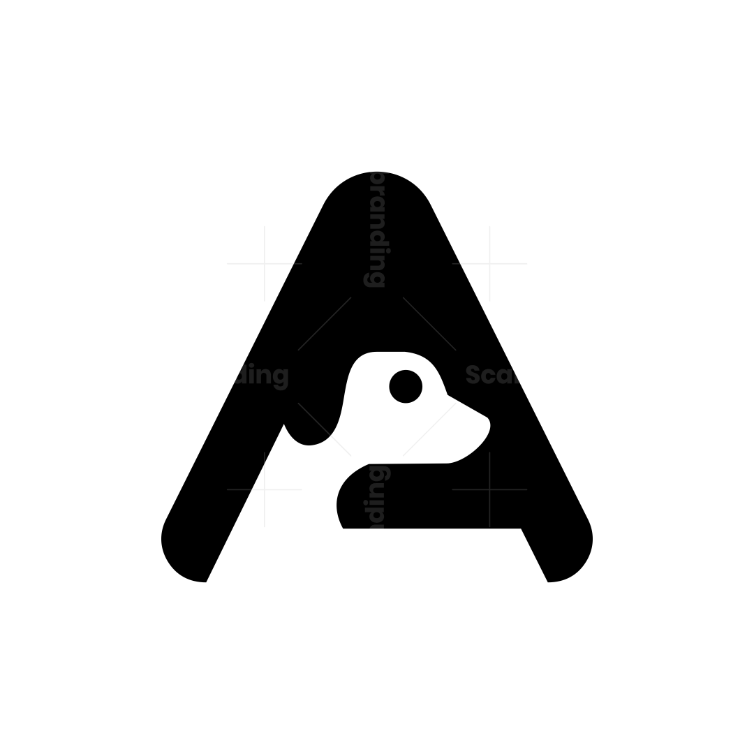 Modern Initial Letter A Dog logo | Scalebranding